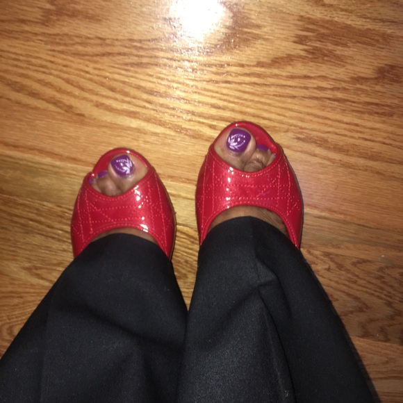 Vaneli | Shoes | Vaneli Red Denley Open Toe Sling 34 Inches | Poshmark